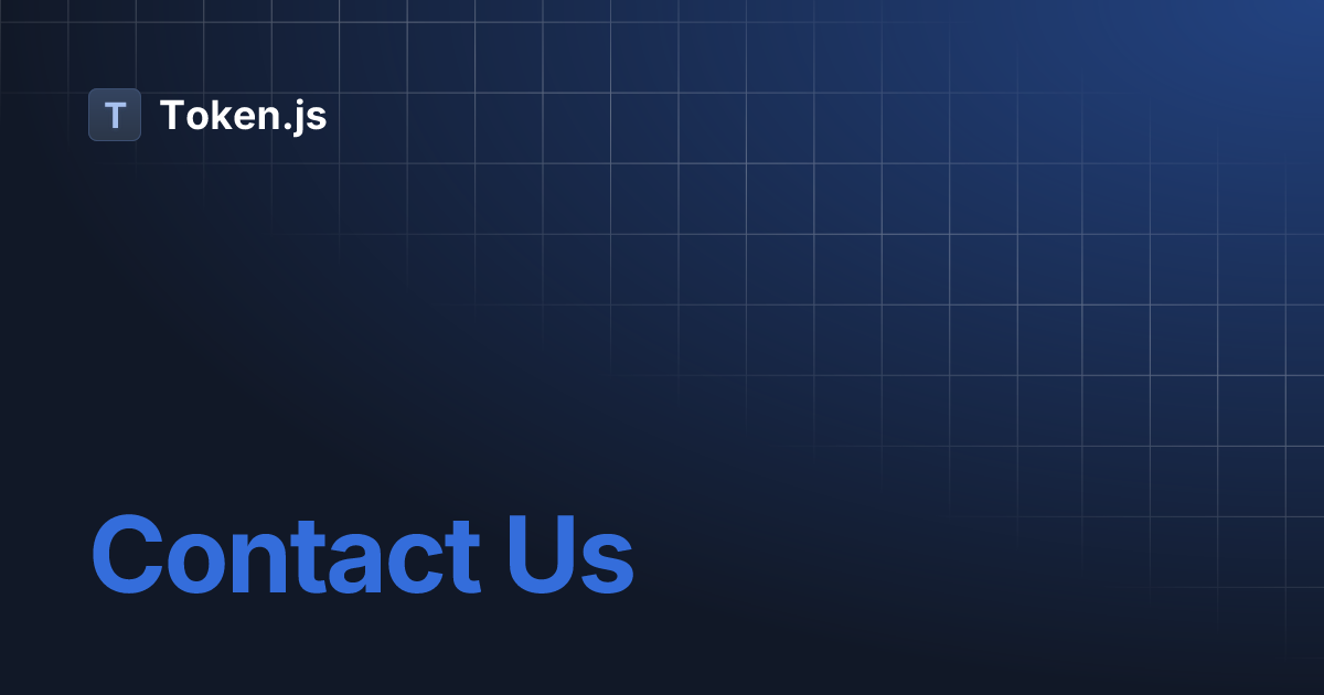 Contact Us | Token.js